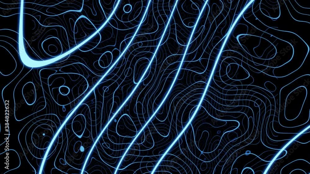 Video „Wave chaotic flow in fantasy style. Science animation. Fluid art ...