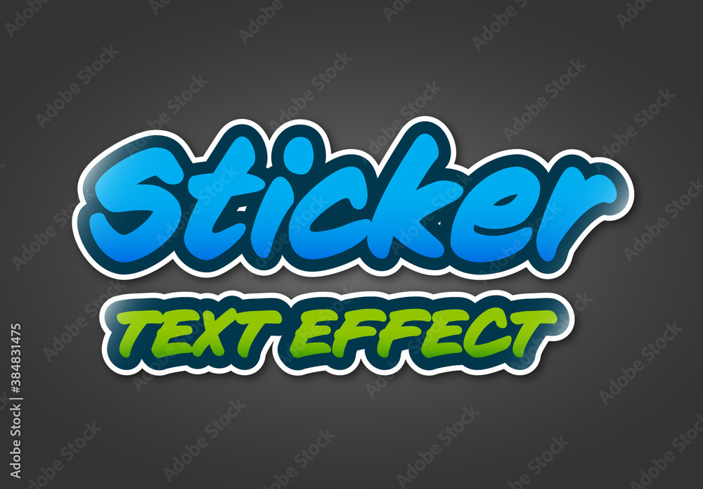 Editable Sticker Text Style Effect Stock Template | Adobe Stock