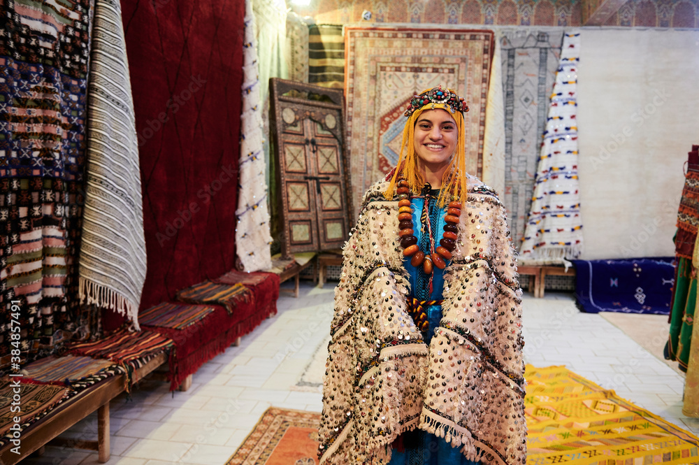 Female berber traditional wedding costume Morocco Stock Photo | Adobe Stock