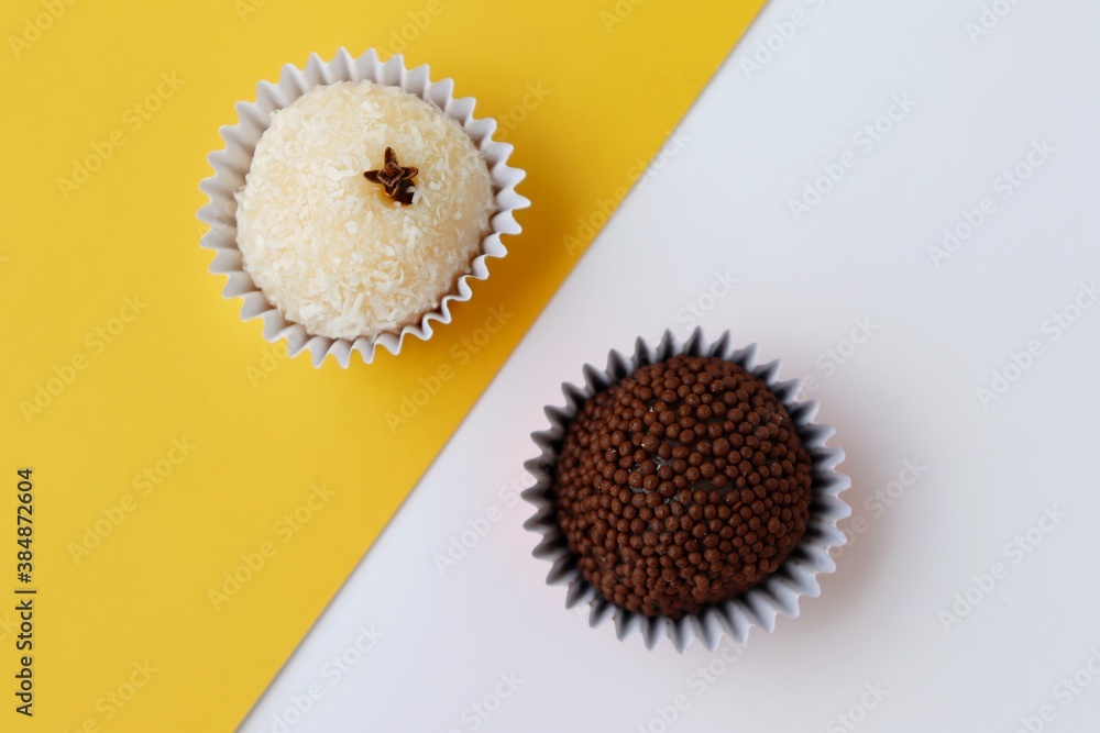 Coconut Candy and Brigadier's sweet (Beijinho and Brigadeiro, in ...
