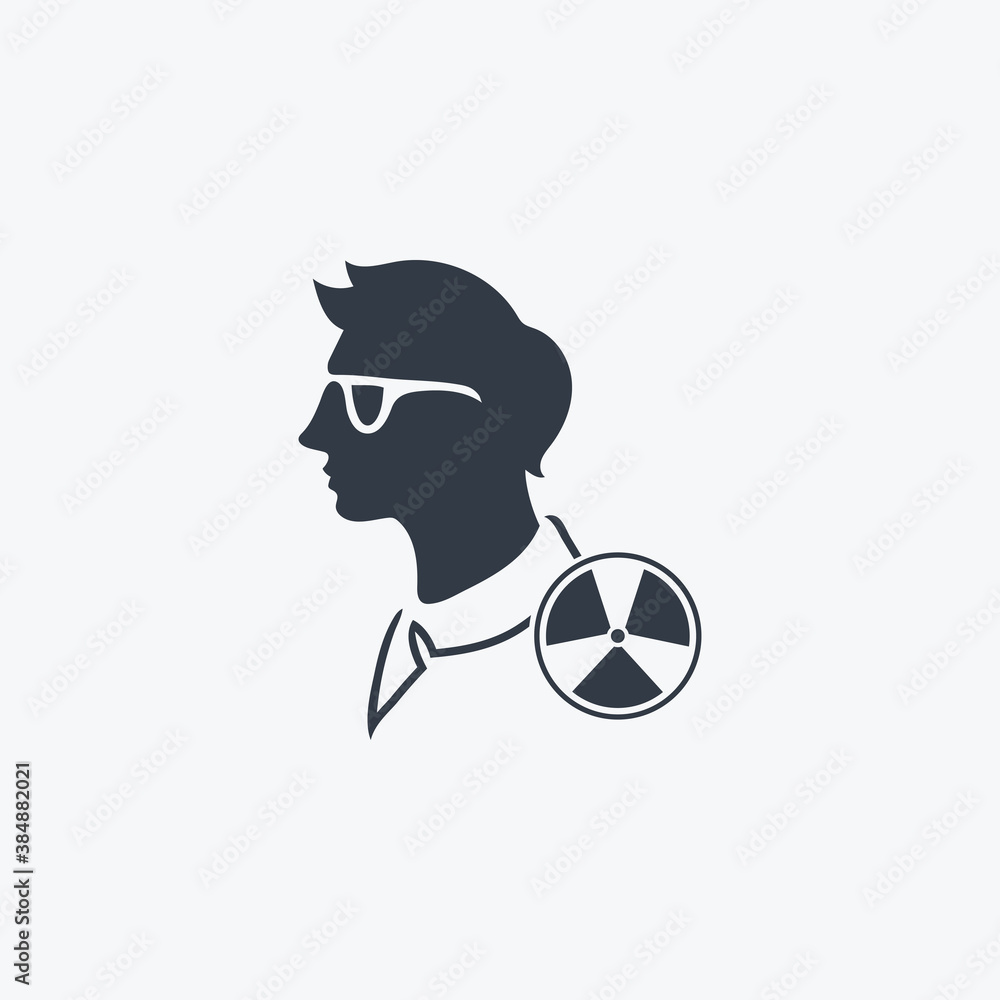 Physics scientist icon isolated on clean background. Physics scientist ...