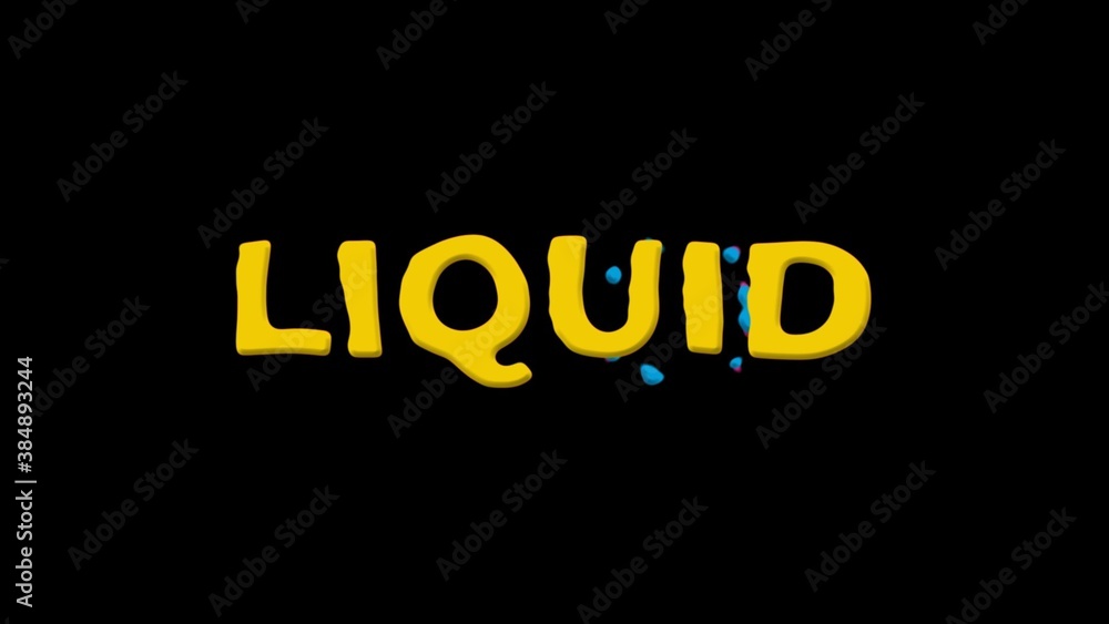 Cartoon Smooth Liquid Title modèle Stock | Adobe Stock
