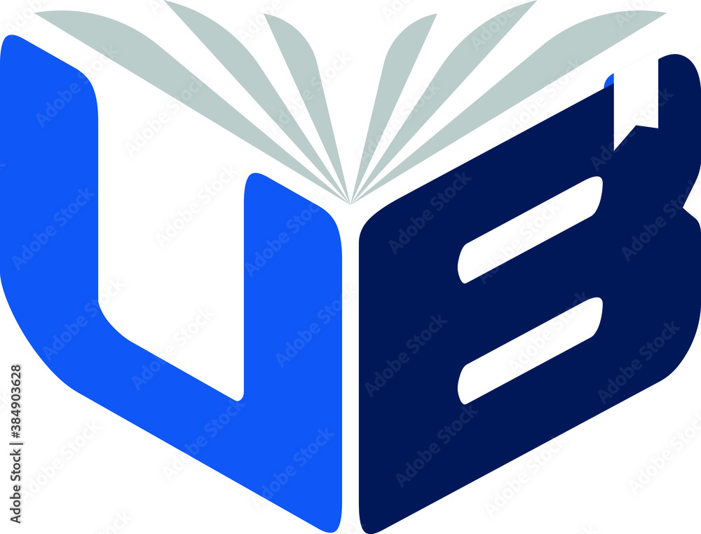 ub initial letter book logo vector concept. education icon symbol Stock ...