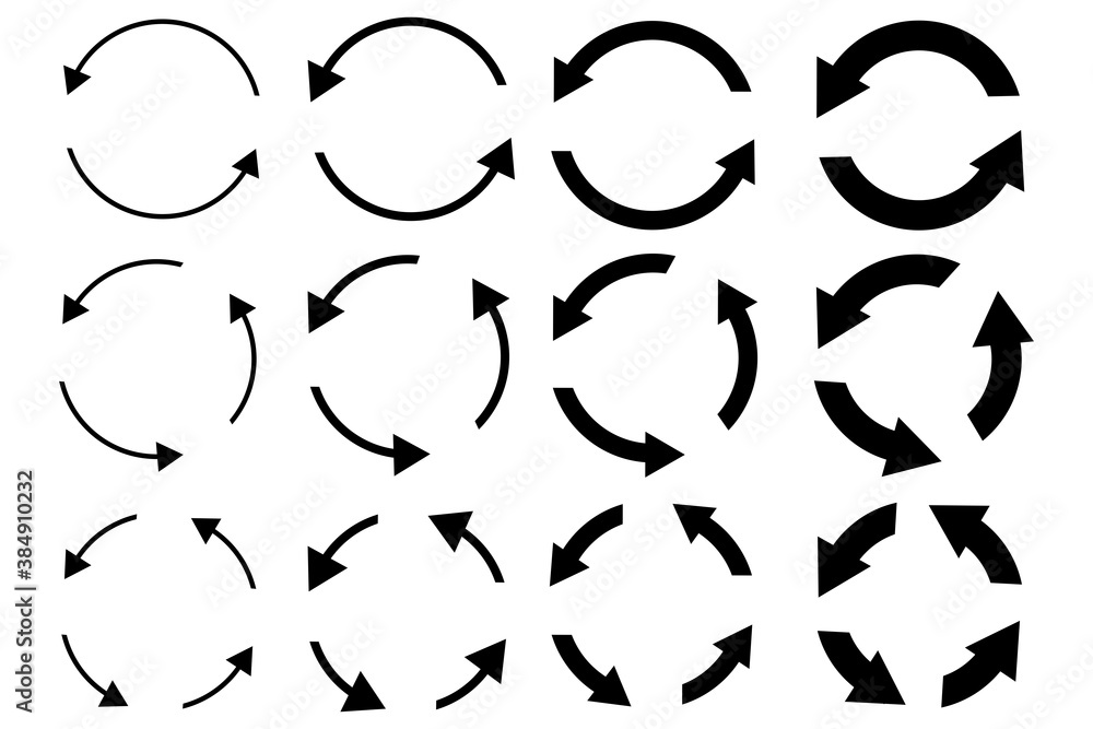 Circular arrows. Circular motion icon. Recycling symbol. Refresh and ...