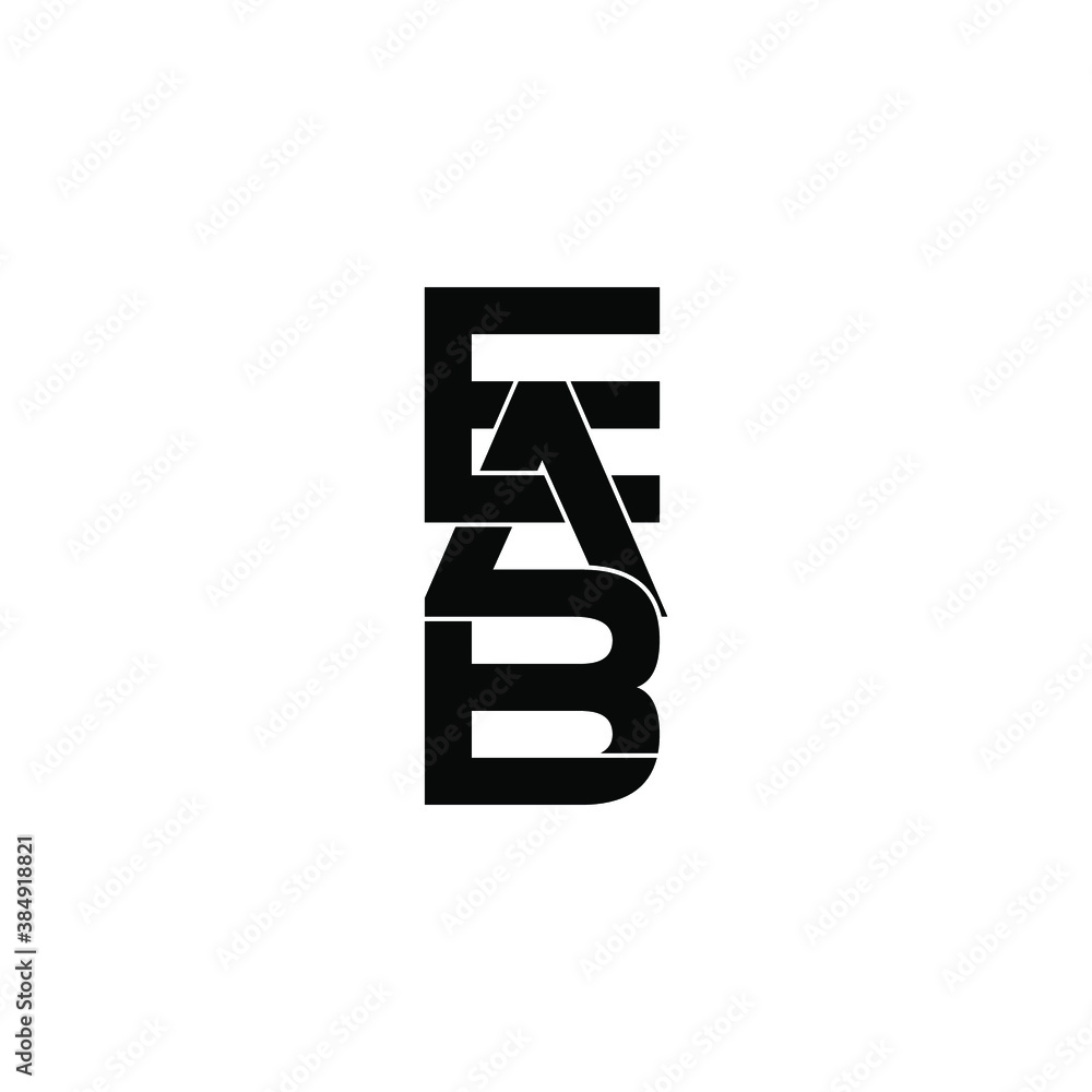 eab letter original monogram logo design Stock Vector | Adobe Stock