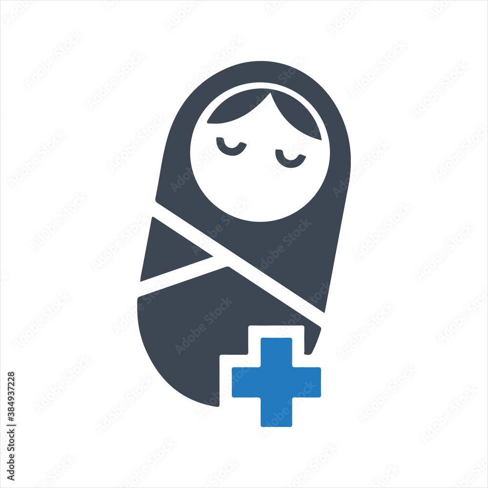 Newborn baby icon Stock Vector | Adobe Stock