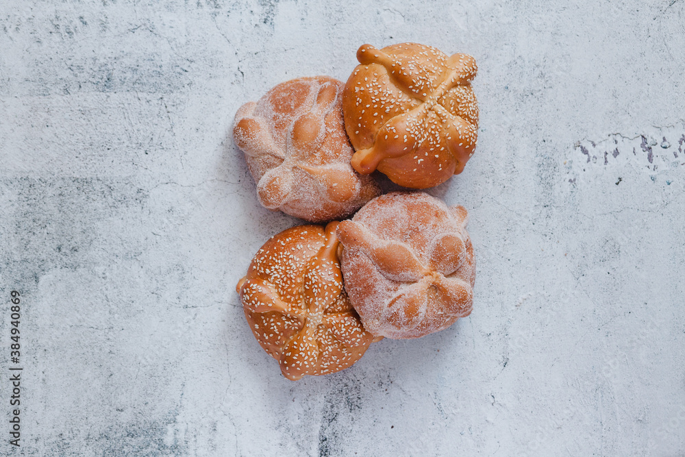 Pan de Muerto mexican bread traditional for day of the dead in Mexico ...