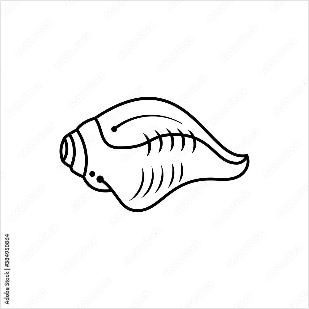 Conch Icon, Shell Icon, Snail Shell Spiral Shape Stock Vector | Adobe Stock