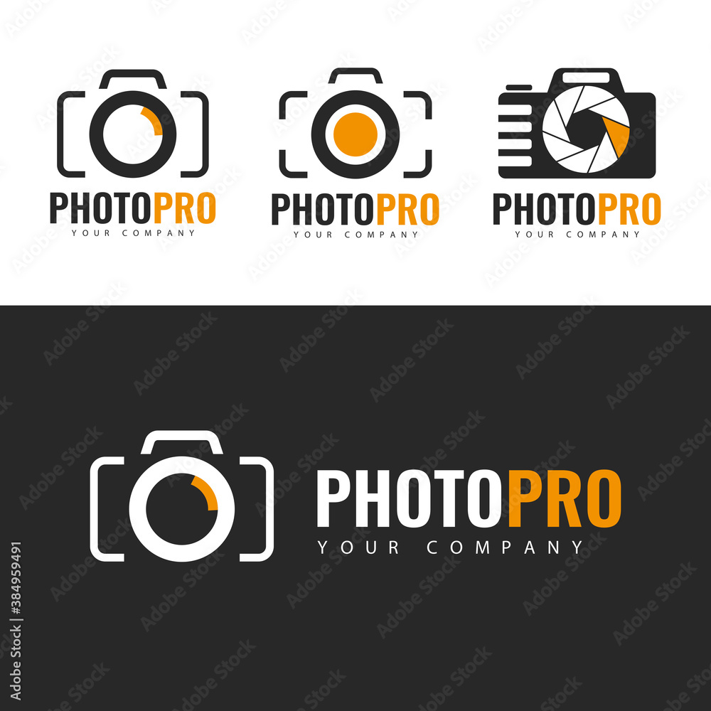 Set of logo template. Photo logo design. Stock Vector | Adobe Stock