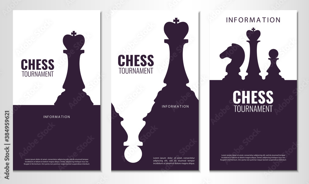 Vector illustration about chess tournament, match, game. Use as ...