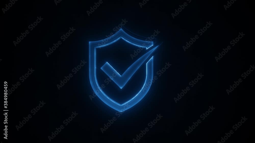Cyber Security Shield Icon Intro Animation/ 4k animation of a cyber ...