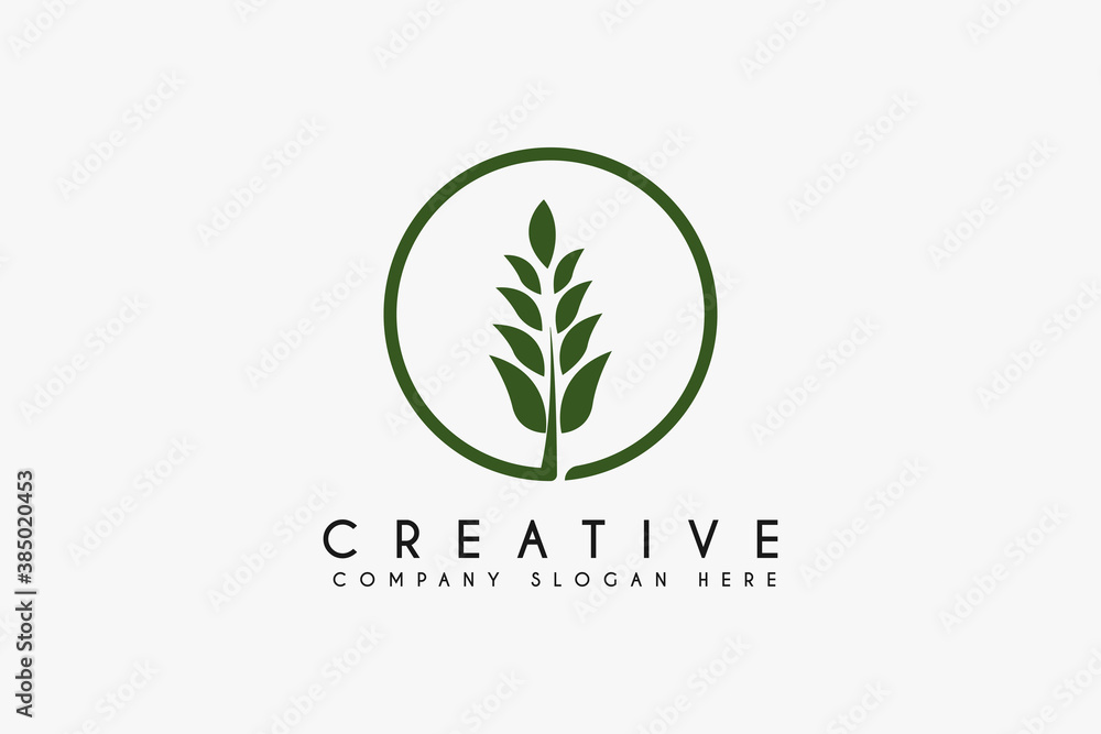 Wheat Plant Logo