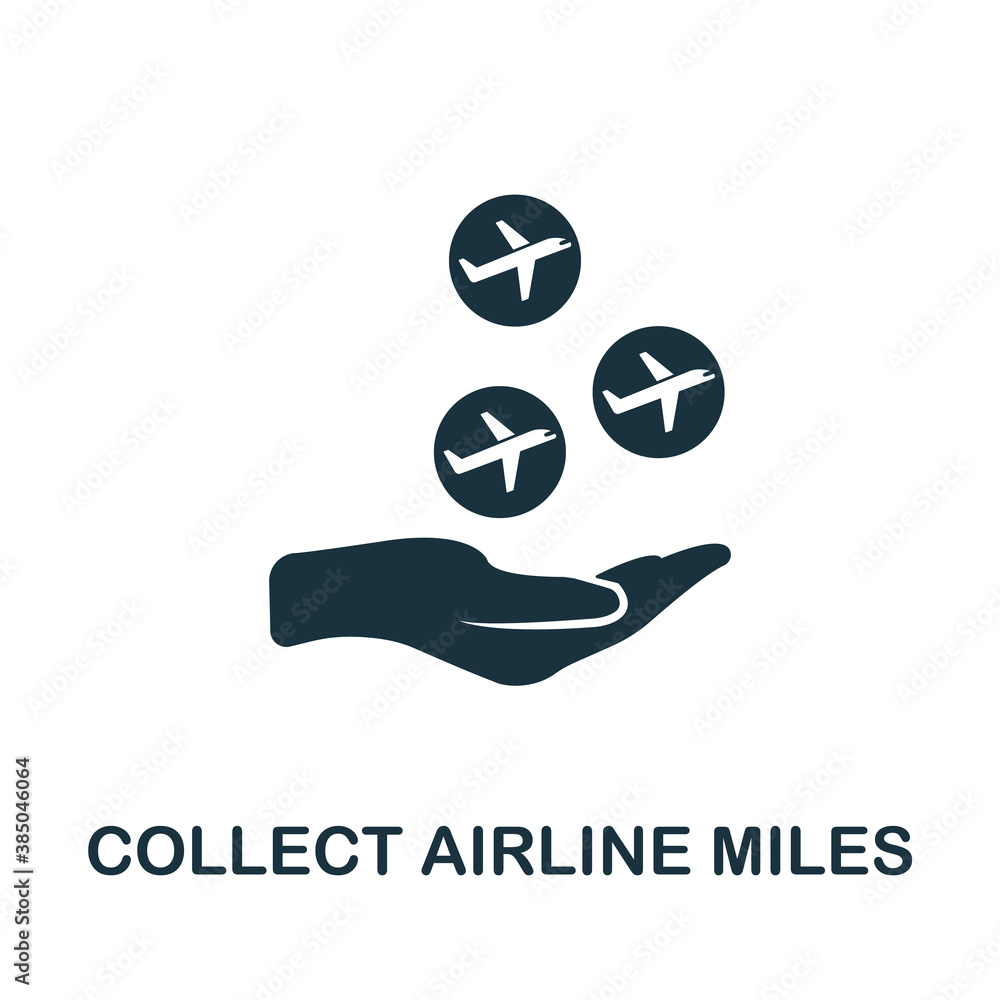 Collect Airline Miles icon. Simple element from loyalty program ...