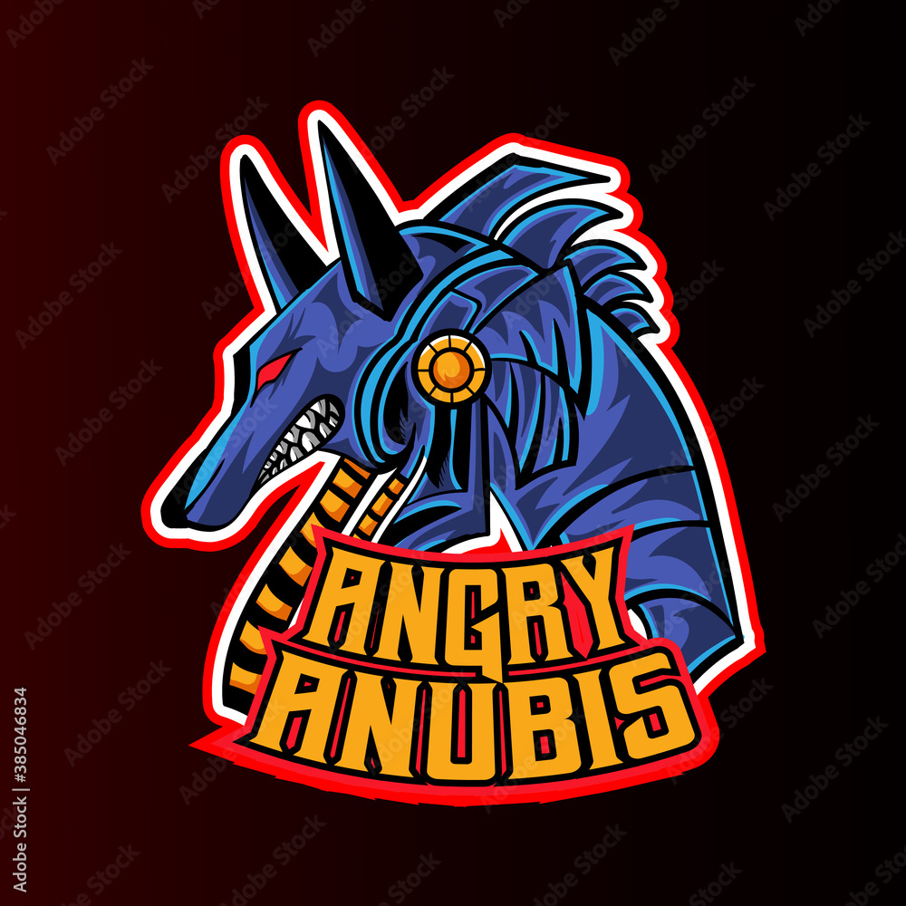 anubis angry logo e sport vector Stock Vector | Adobe Stock