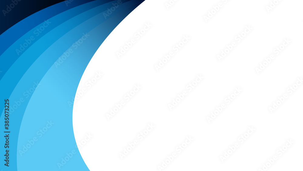 Blue water ocean wave layer banner vector background with copy space ...