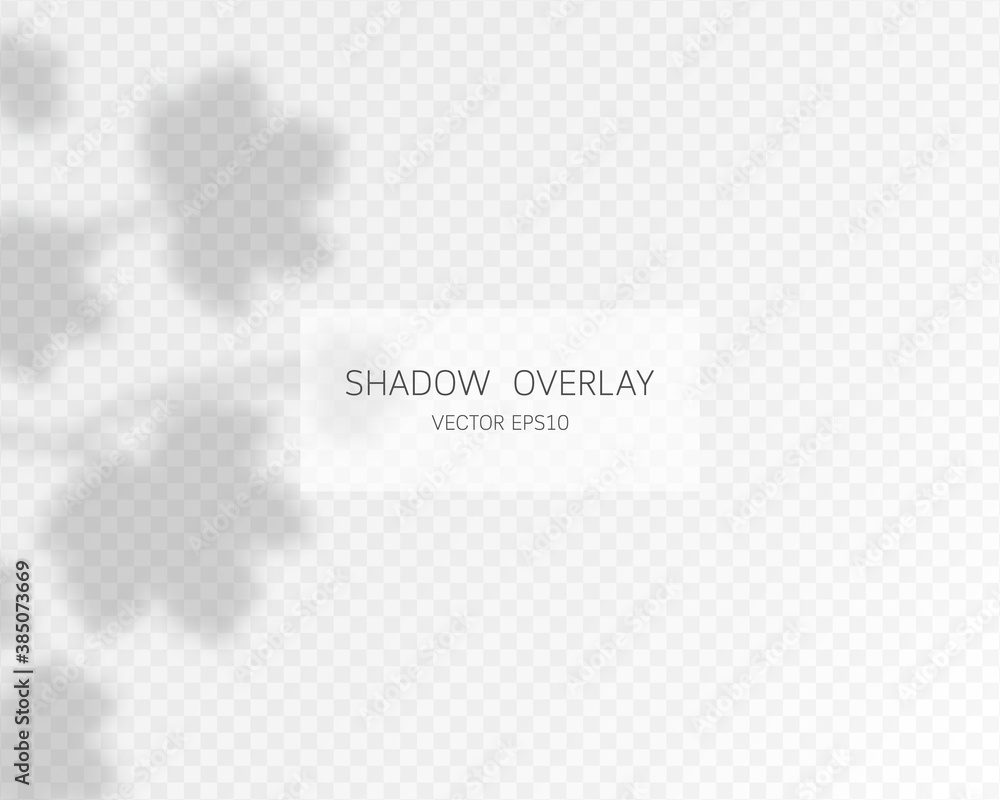 Shadow overlay effect. Natural shadows isolated on transparent ...