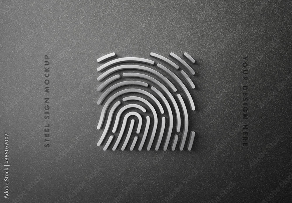 Stainless Steel Sign Logo Mockup Stock Template | Adobe Stock