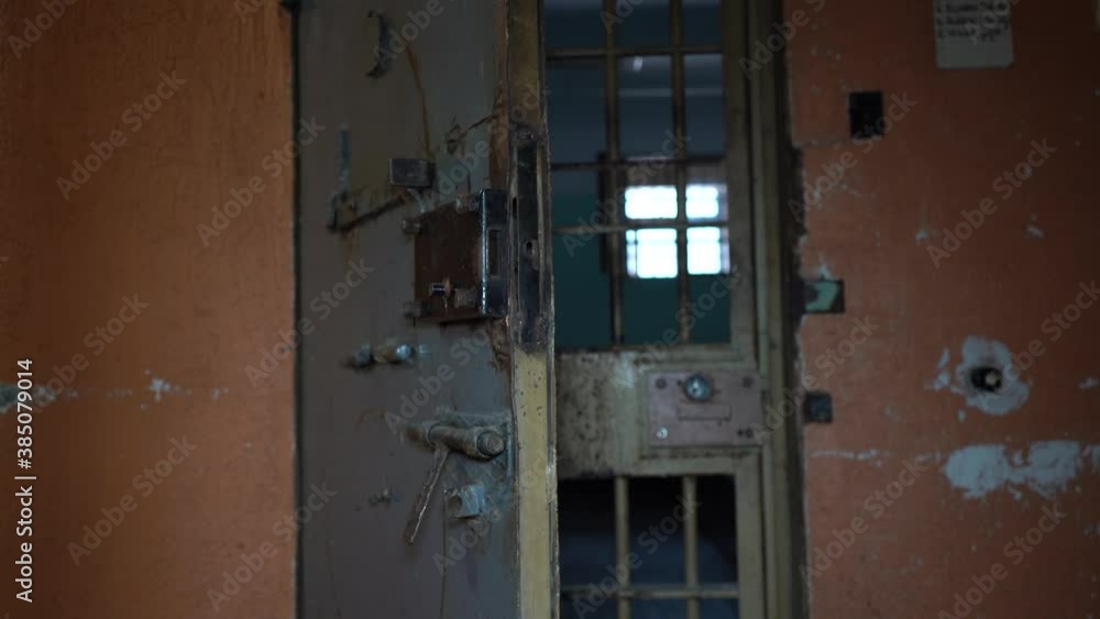 Prison Metal Door Protect Prisoner From Inside to Escape. Food Channel ...
