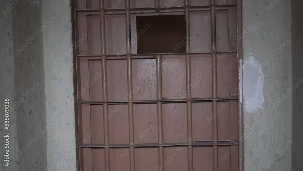Prison Metal Door Closes Protect Prisoner From Inside to Escape. Food ...