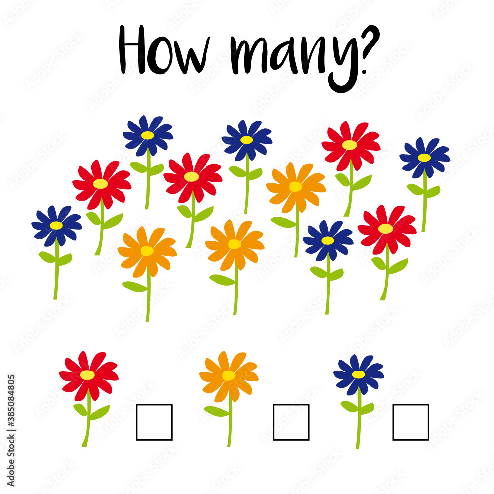 How many objects.Preschool Counting Activities. Printable worksheet ...