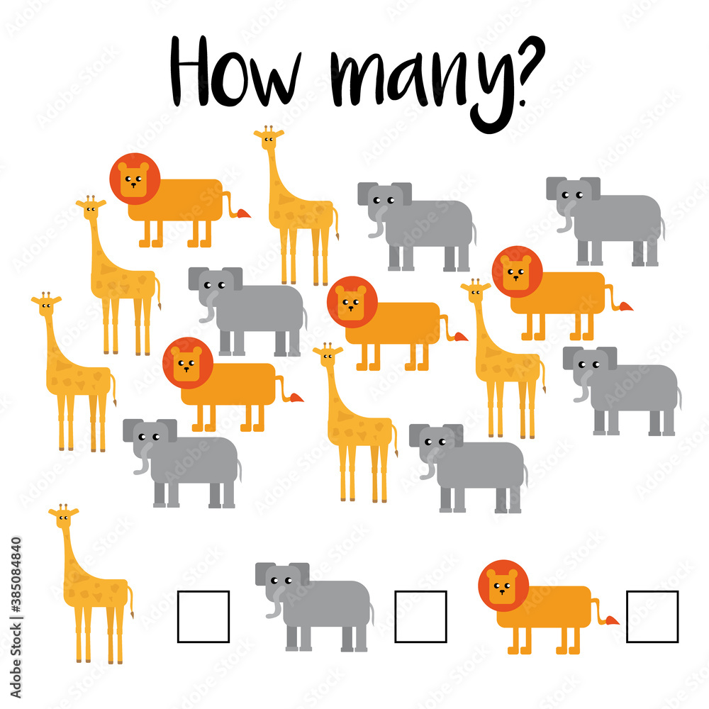 How many objects.Preschool Counting Activities. Printable worksheet ...