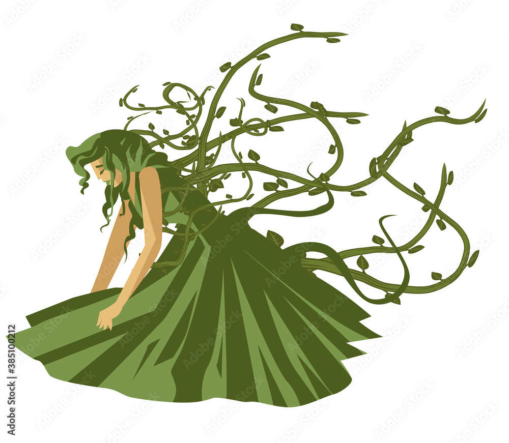 nature daphne transformation into laurel mythology Stock Vector | Adobe ...