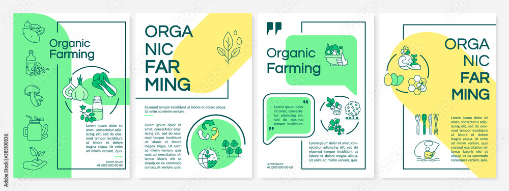 Organic farming practice brochure template. Eco-friendly system. Flyer ...