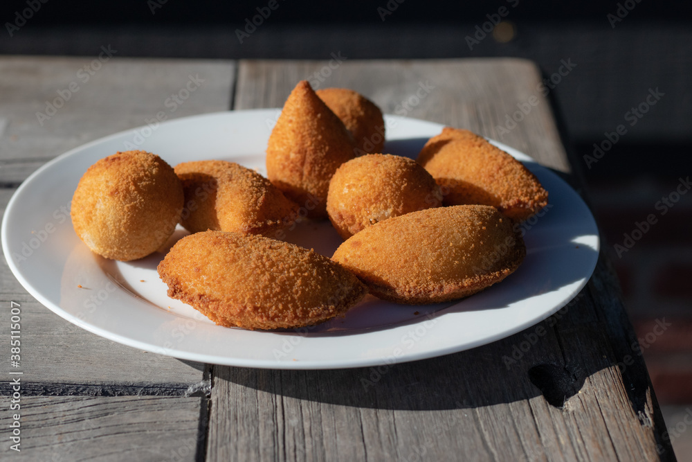 Salgados, salgadinhos, brazilian snacks and party finger food, rissoles ...
