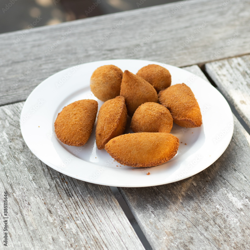 Salgados, salgadinhos, brazilian snacks and party finger food, rissoles ...