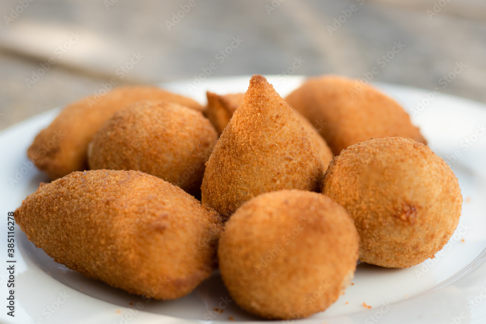 Salgados, salgadinhos, brazilian snacks and party finger food, rissoles ...