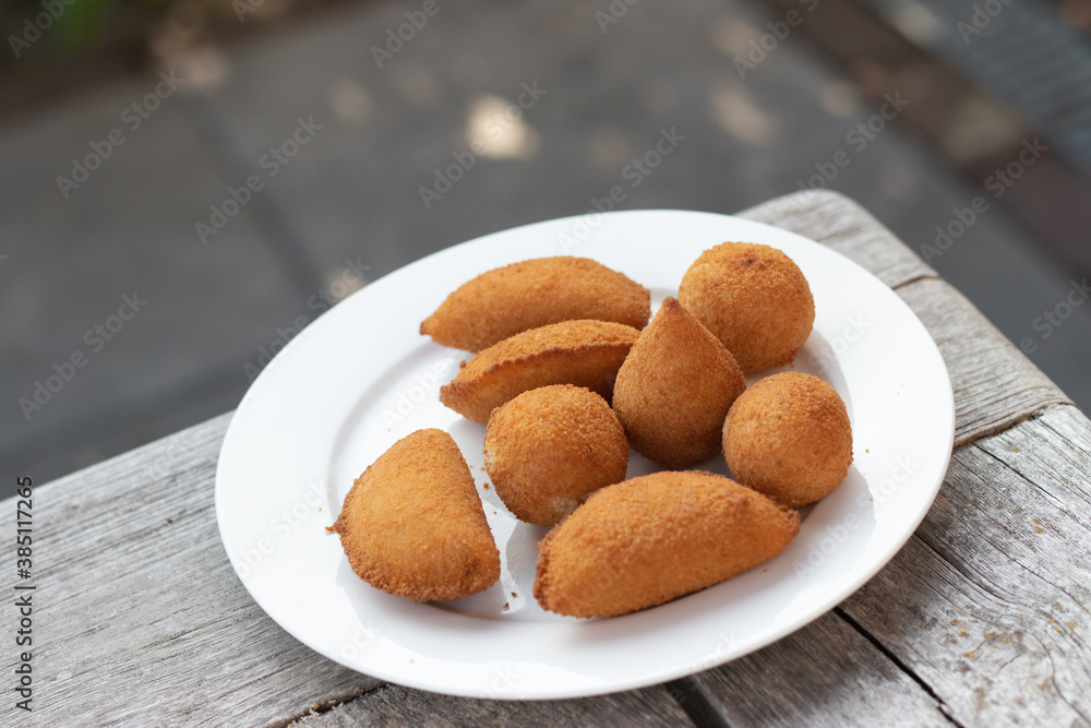 Salgados, salgadinhos, brazilian snacks and party finger food, rissoles ...