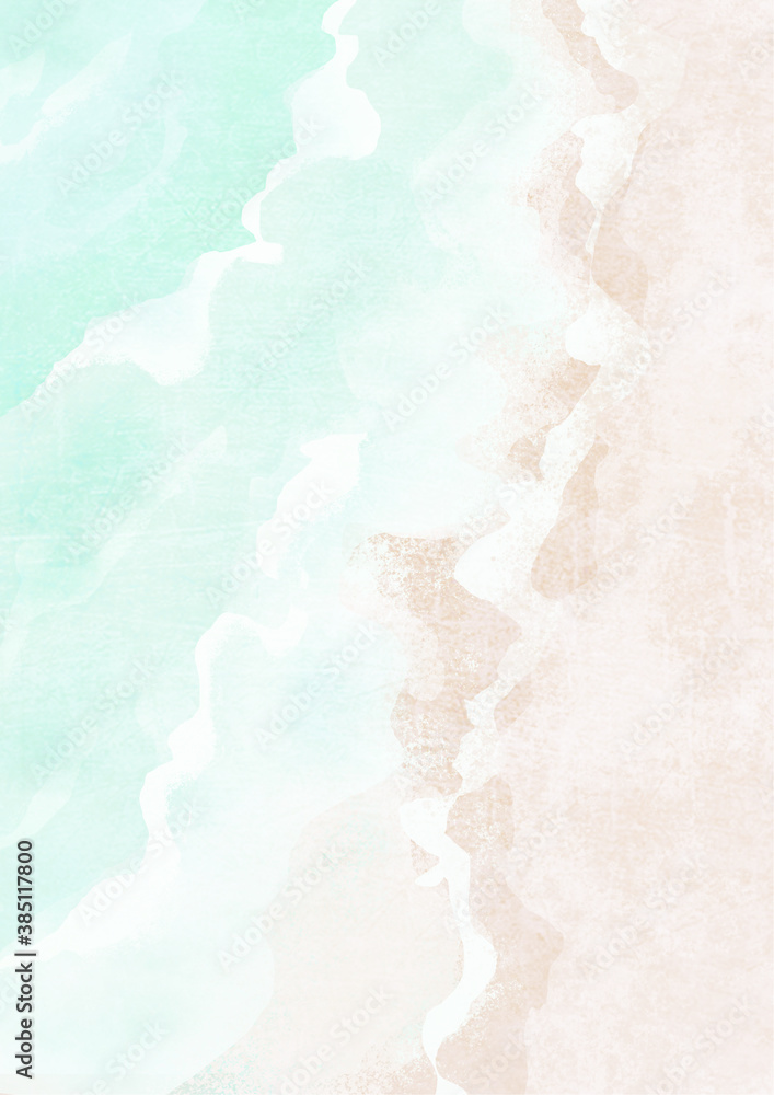 Boho Sea Beach with Waves Print.. Abstract Background. Bohemian ...