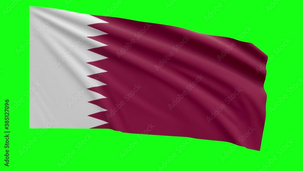 Vídeo do Stock: Flag Animation Qatar - Highly Detailed and Realisitic ...