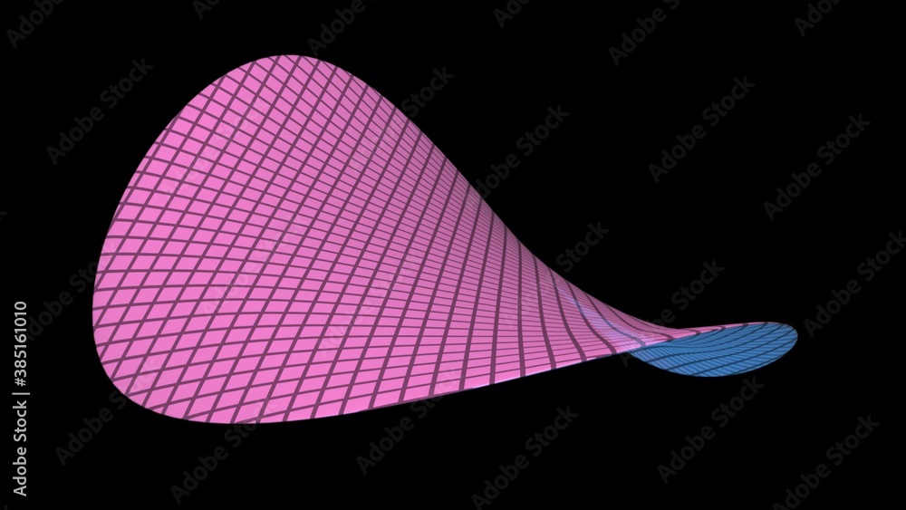 Hyperbolic paraboloid mathematical geometry. Ellipse shape . 3d rendering illustration Stock ...