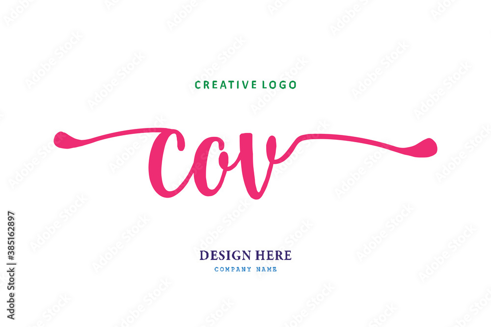simple COV letter arrangement logo is easy to understand, simple and authoritative Stock Vector ...