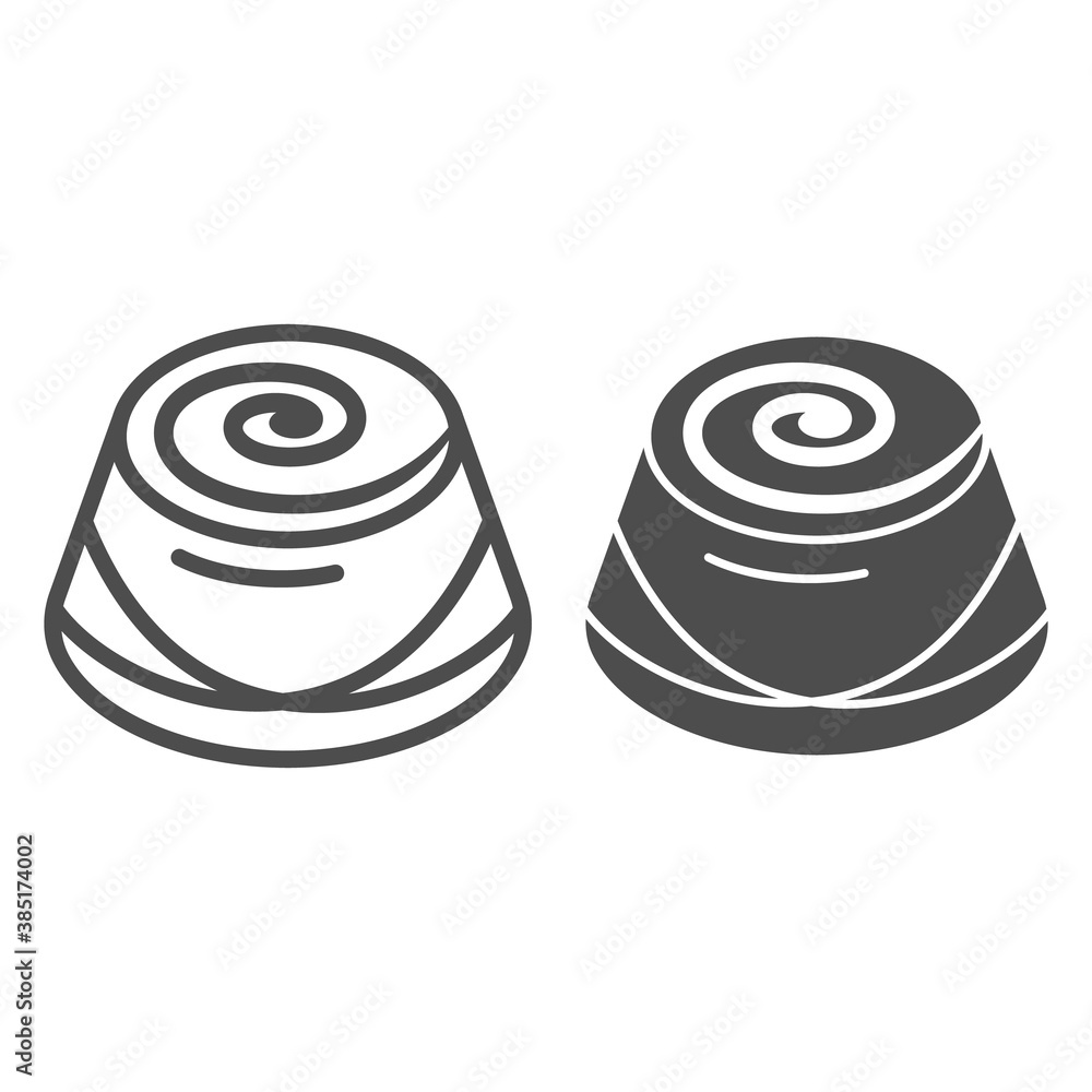 Chocolate candy line and solid icon, Chocolate festival concept, candy ...