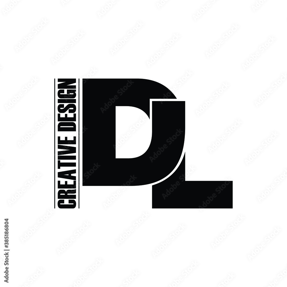 Letter DL simple logo design vector Stock Vector | Adobe Stock