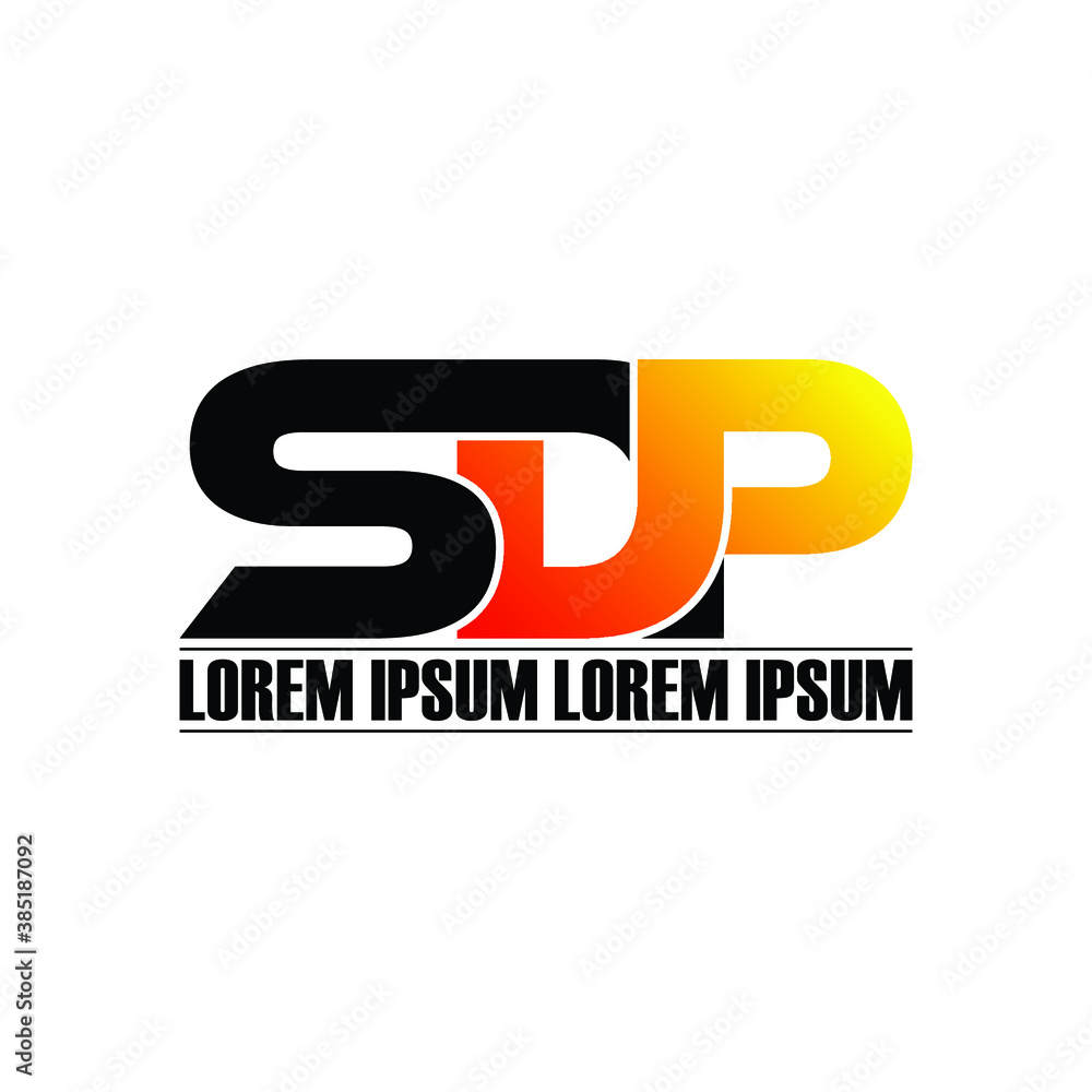 SDP letter monogram logo design vector Stock Vector | Adobe Stock