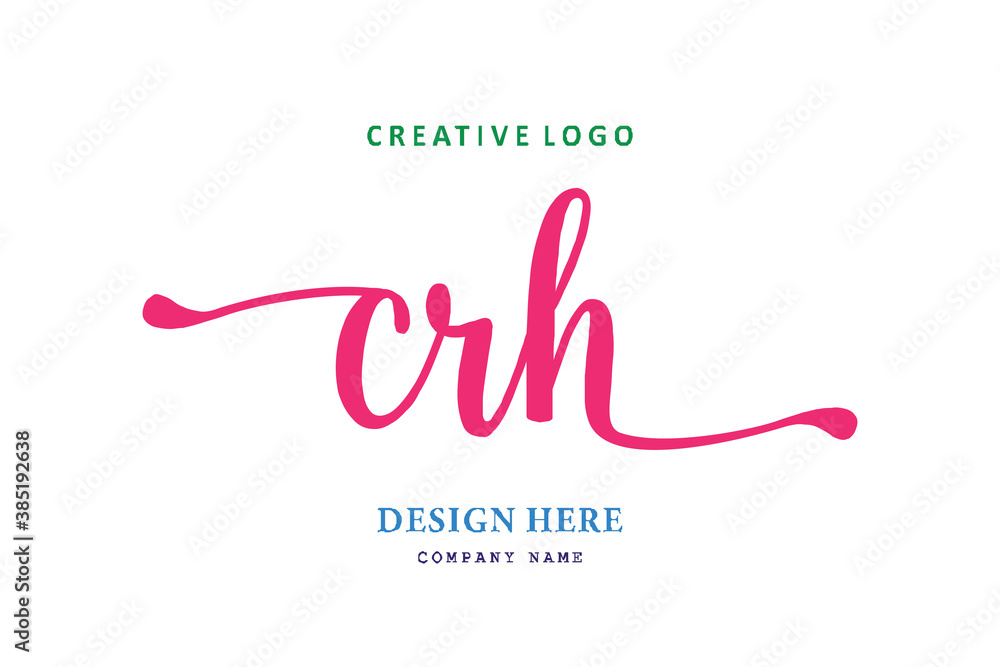simple CRH font arrangement is easy to understand, simple and ...