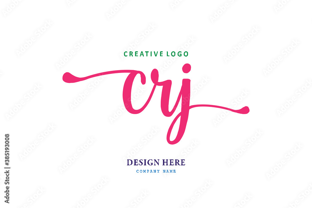 simple CRJ font arrangement is easy to understand, simple and ...