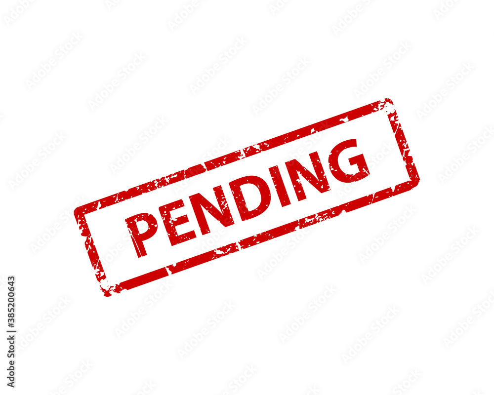 Pending stamp vector texture. Rubber cliche imprint. Web or print ...