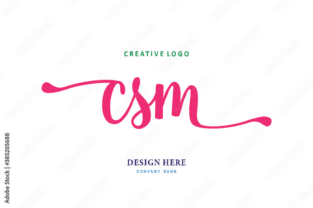 simple CSM typeface logo is easy to understand, simple and ...