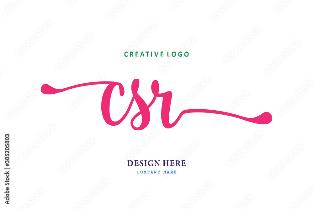 simple CSR typeface logo is easy to understand, simple and ...