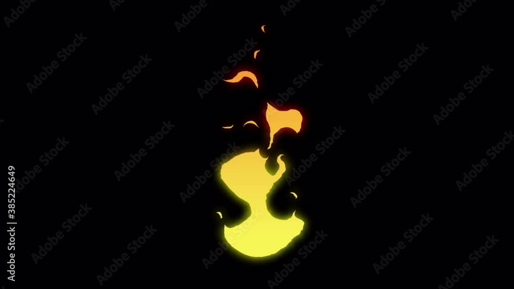 Fire 2D fx animation with alpha channel.Cartoon Fire frame by frame ...