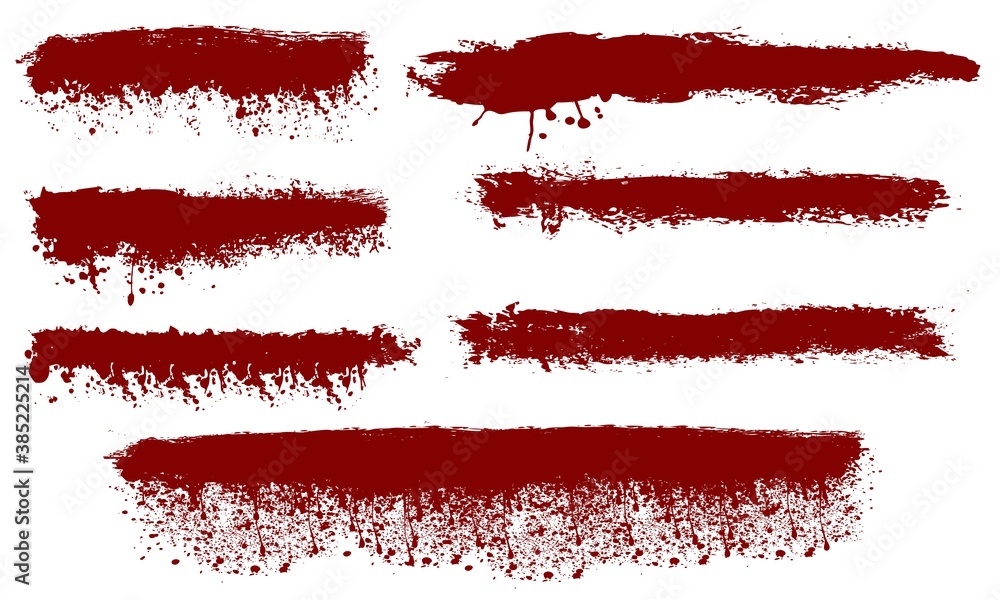 Bloody streaks, red paint splash on a white background. Stock Vector ...