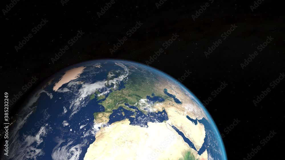 Vidéo Stock Gros plan sur l'hémisphère nord de la planète Terre qui ...