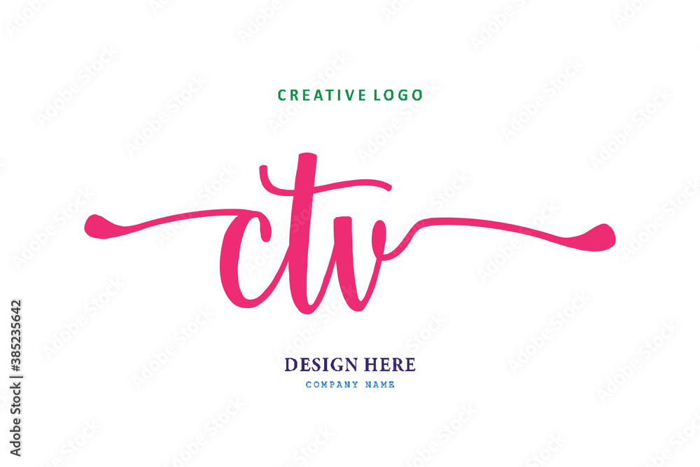 simple CTV letter arrangement logo is easy to understand, simple and ...