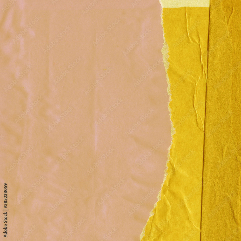 Colorful torn paper collage close-up. Texture made from various paper ...