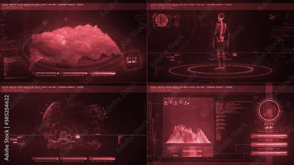 Ultra detailed futuristic and cinematic medical digital scan HUD ...