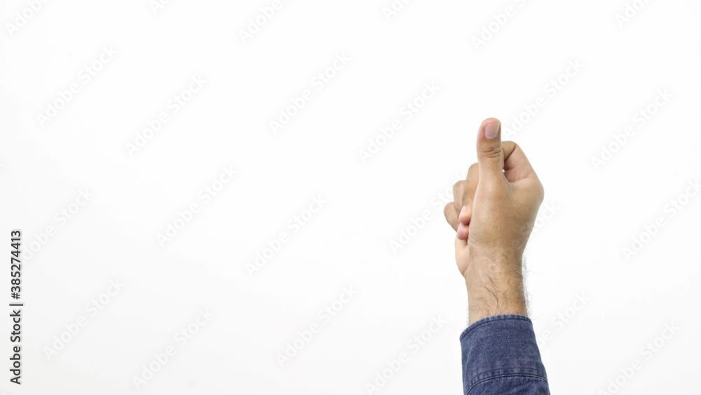 Close up of Man’s back of hand snapping his finger doing the hand ...